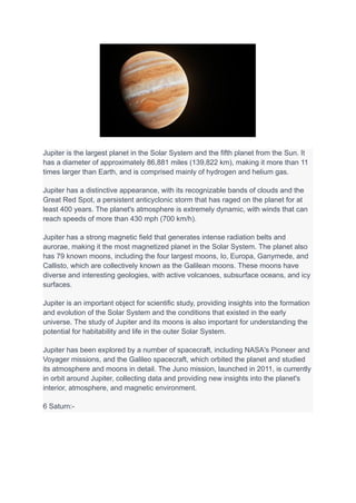 All Aboute milky gelaxy (solar system, sun to neptune).pdf | Geography | Science