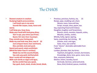 All about english and chaos | PPTX