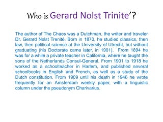 All about english and chaos | PPTX