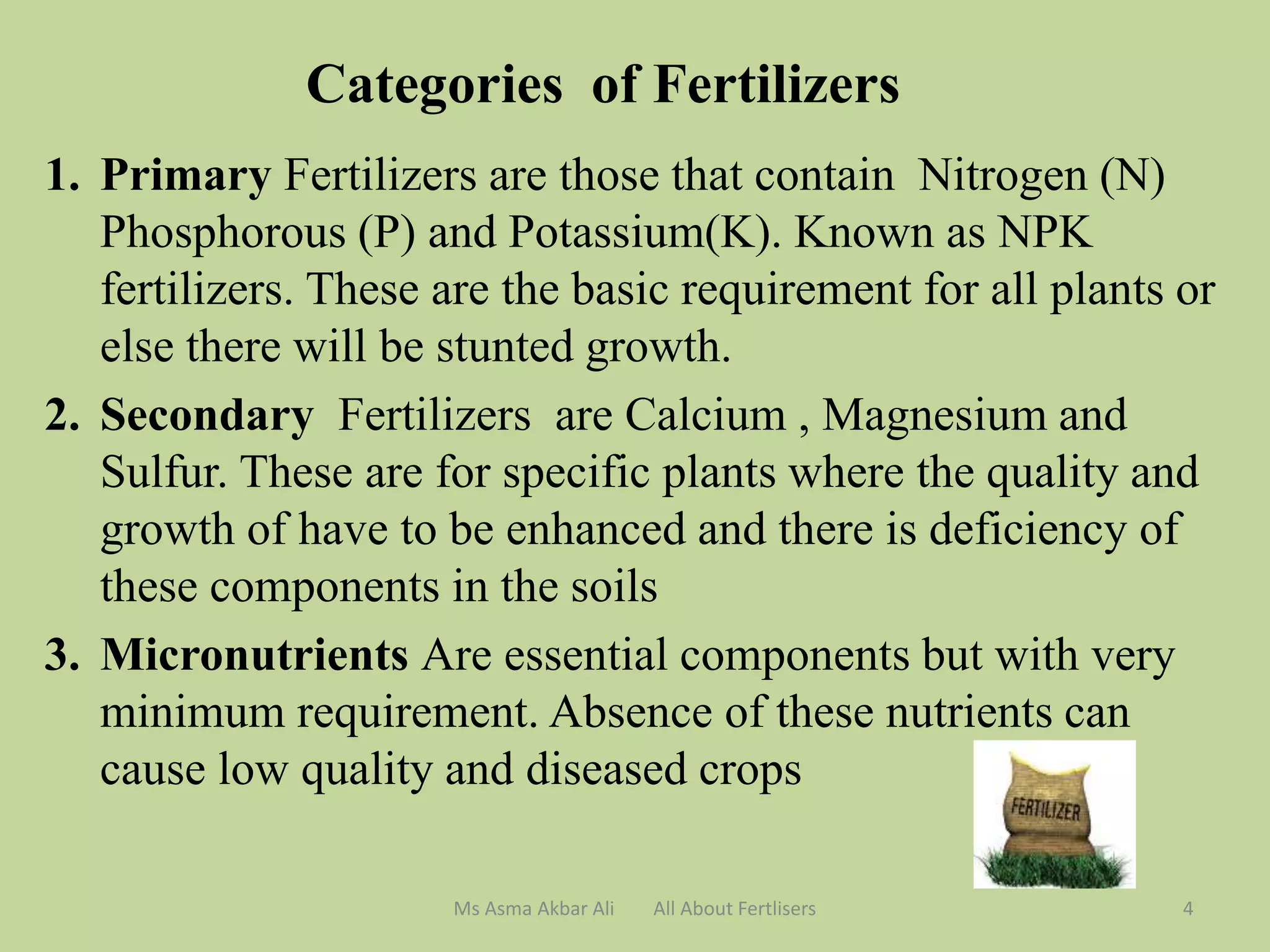 All about fertilizers - Case study of Pakistan | PPTX