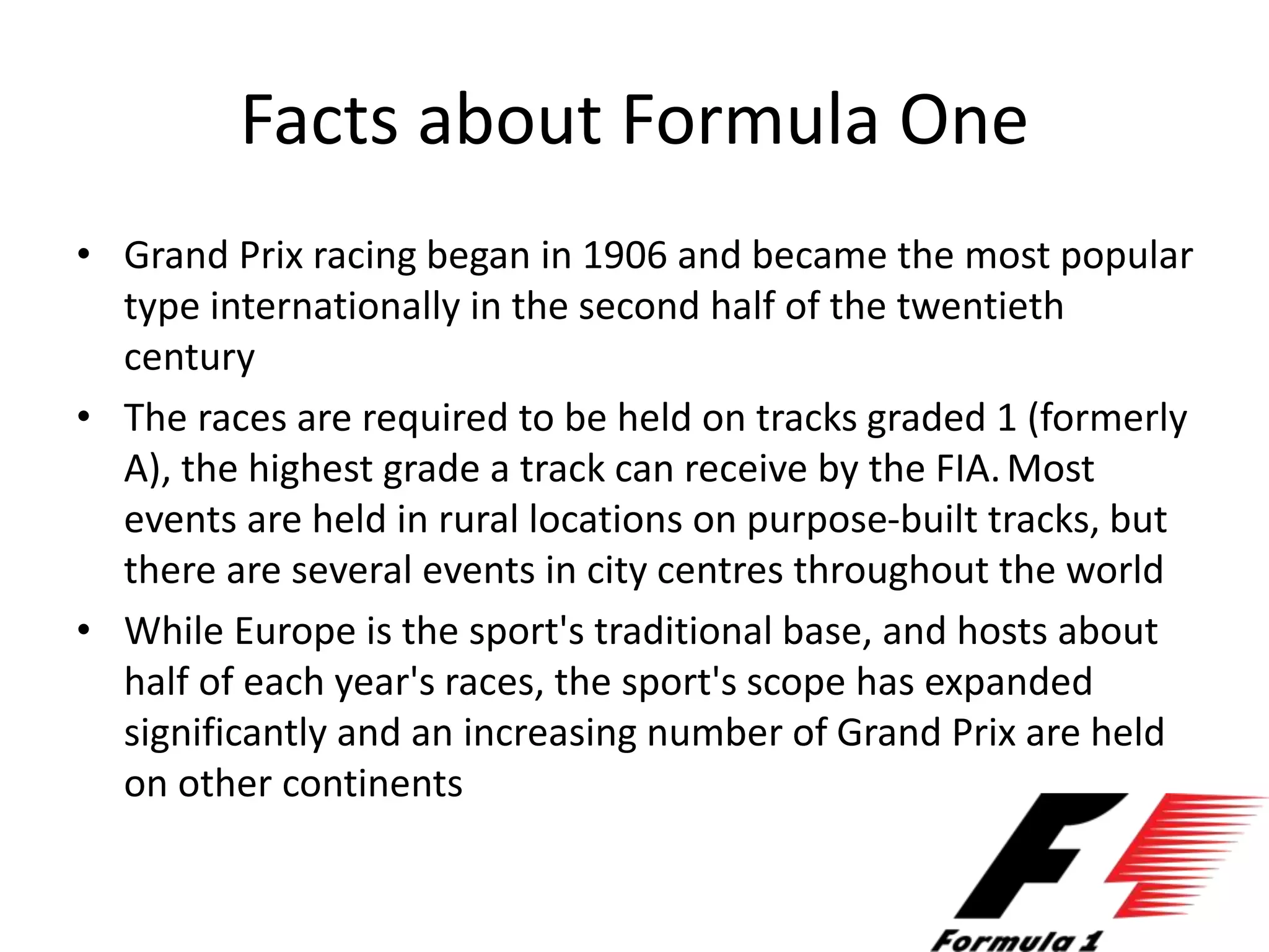 All about formula one | PPTX