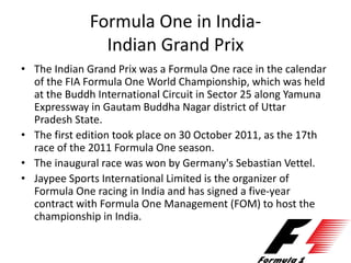 All about formula one | PPTX