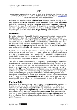 All About Gold | PDF