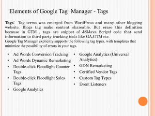 All about google tag manager - Basics | PPT