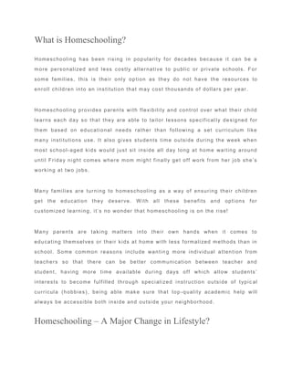 All about homeschooling | PDF