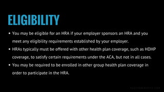 All About Health Reimbursement Accounts (HRAs) | PPT