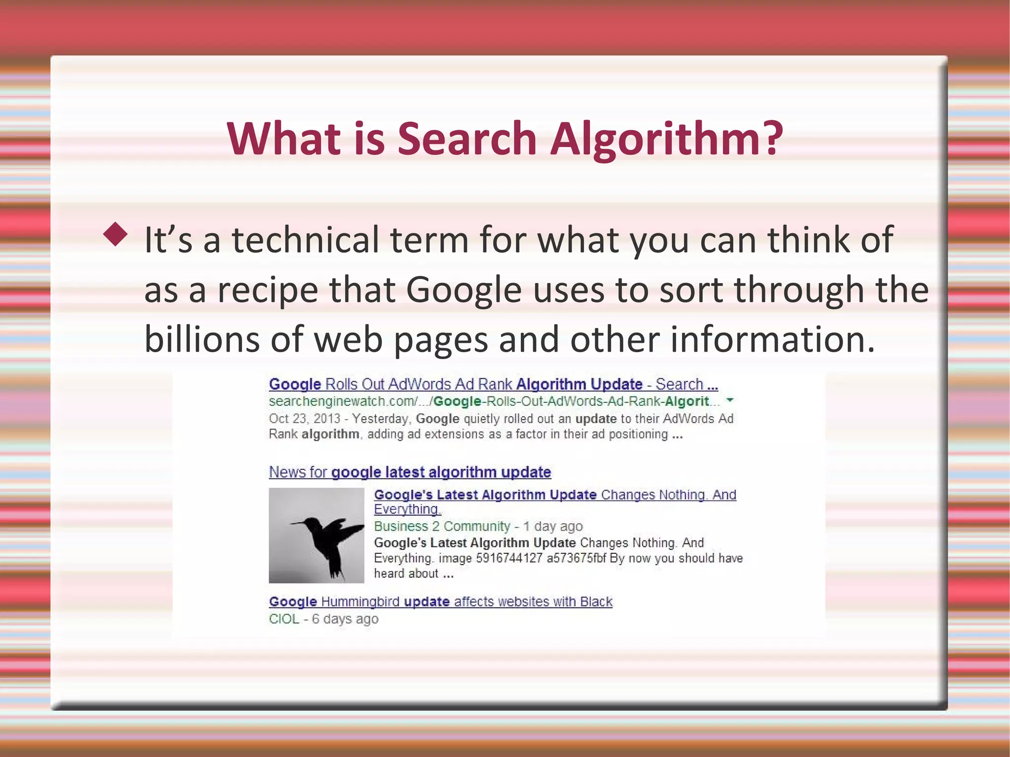 All about hummingbird_update - niswey | PPT
