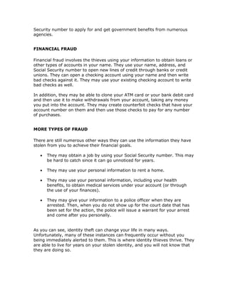 All about identity_theft | PDF