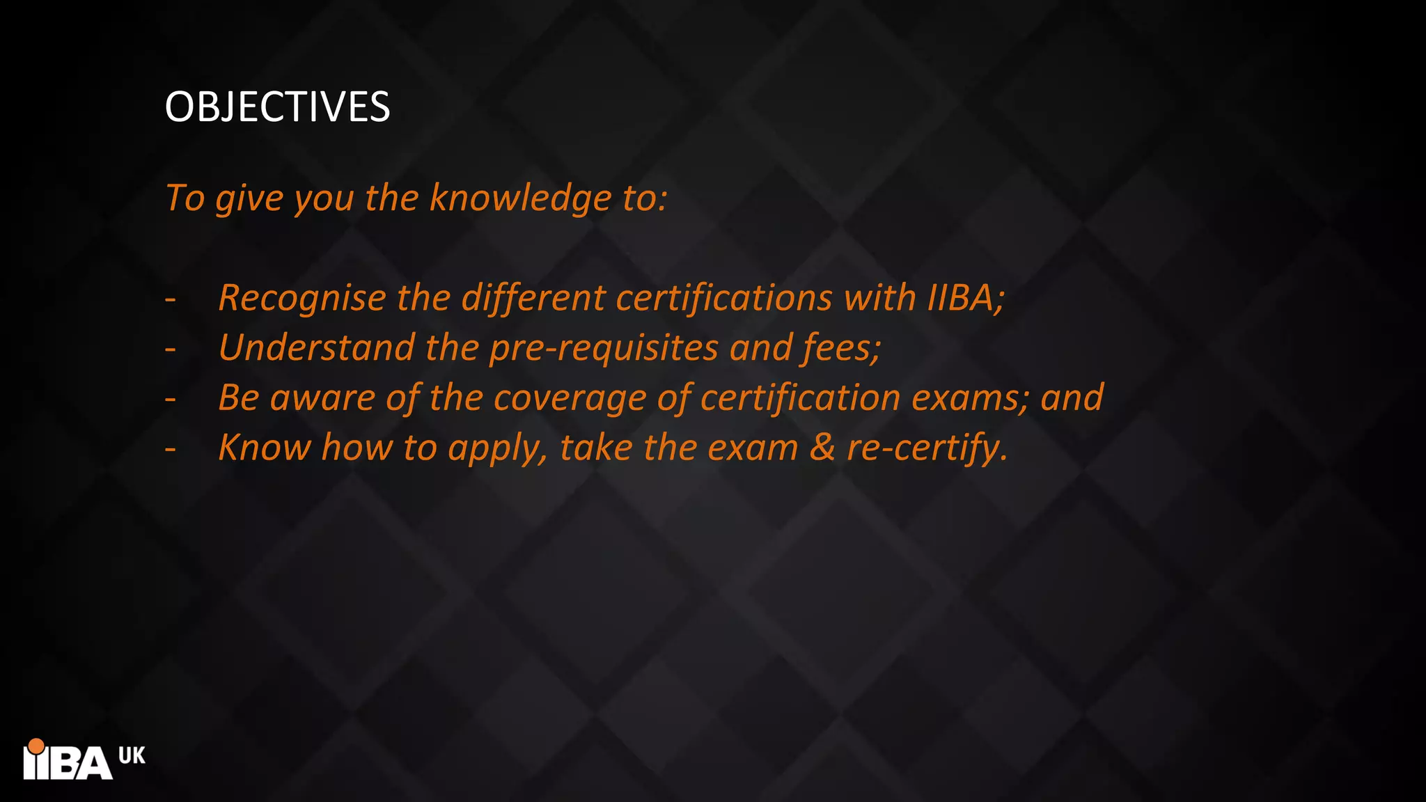 All about IIBA certifications | PDF