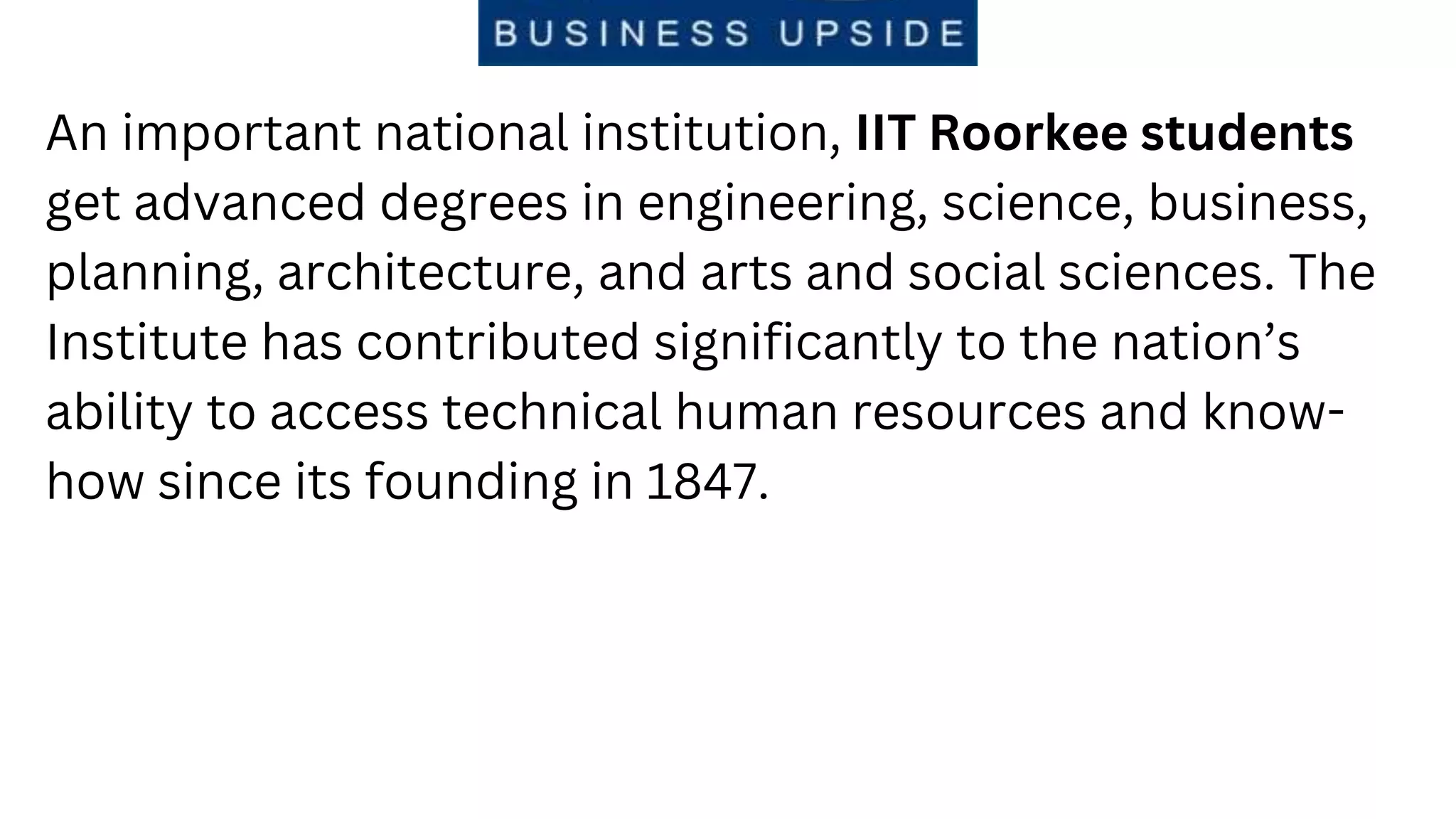 All About IIT Roorkee | PPT