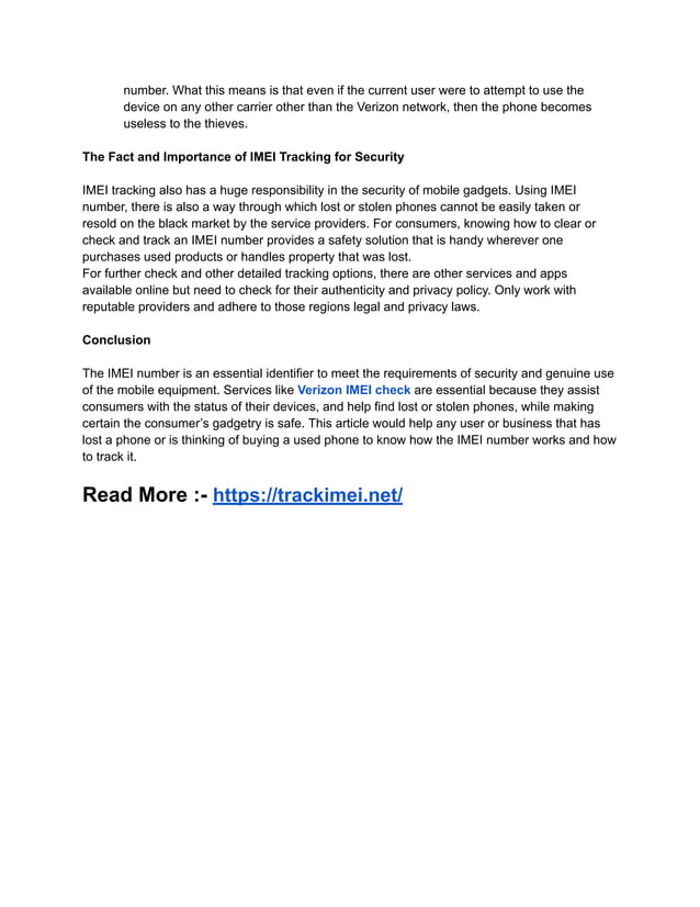 All About IMEI Number, IMEI Tracker, and Verizon IMEI Check by Tracking ...