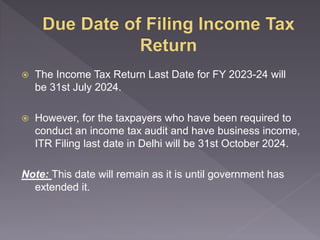 Income Tax Return Filing Online for FY 2023-24.pptx