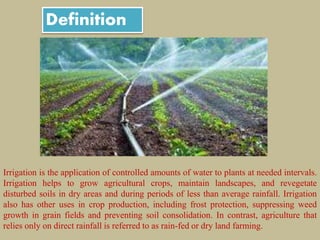Information About Water Irrigation | PPT
