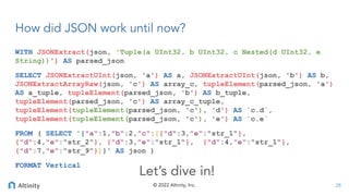 All About JSON and ClickHouse - Tips, Tricks and New Features-2022-07 ...