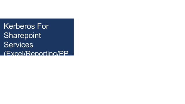 All about Kerberos In Microsoft BI | PPT