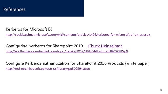All about Kerberos In Microsoft BI | PPT