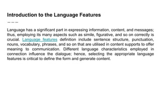 All about language features | PPT
