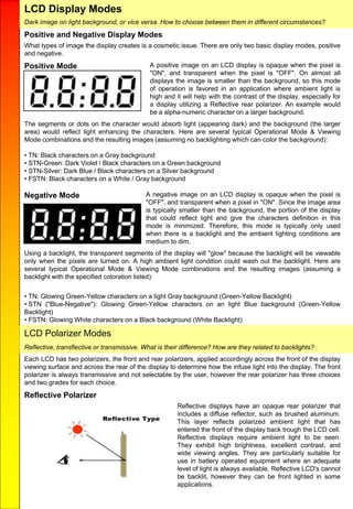 All about LCD : Technology & Application | PDF