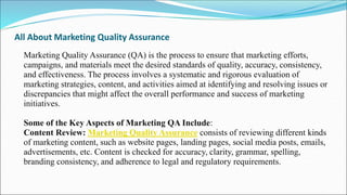 All About Marketing Quality Assurance.ppt