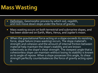 All about mass wasting | PPSX