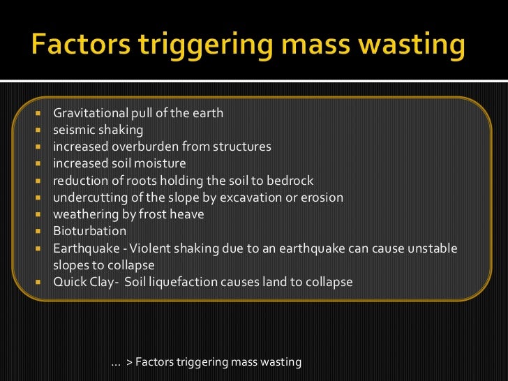 All about mass wasting