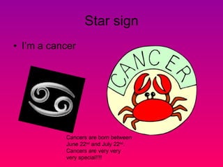 All about me | PPT | Cancer | Diseases and Conditions