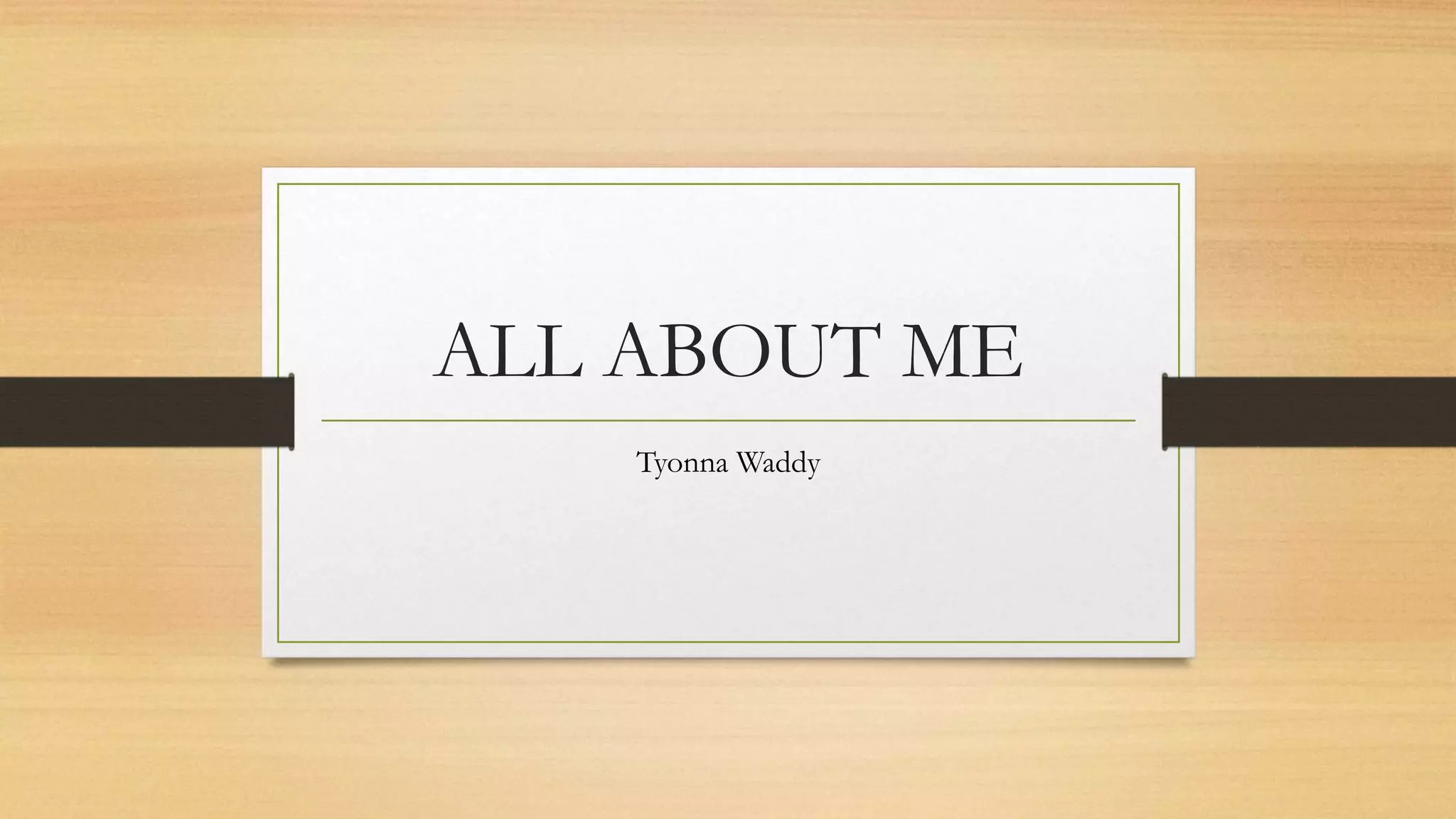 All about me | PPT