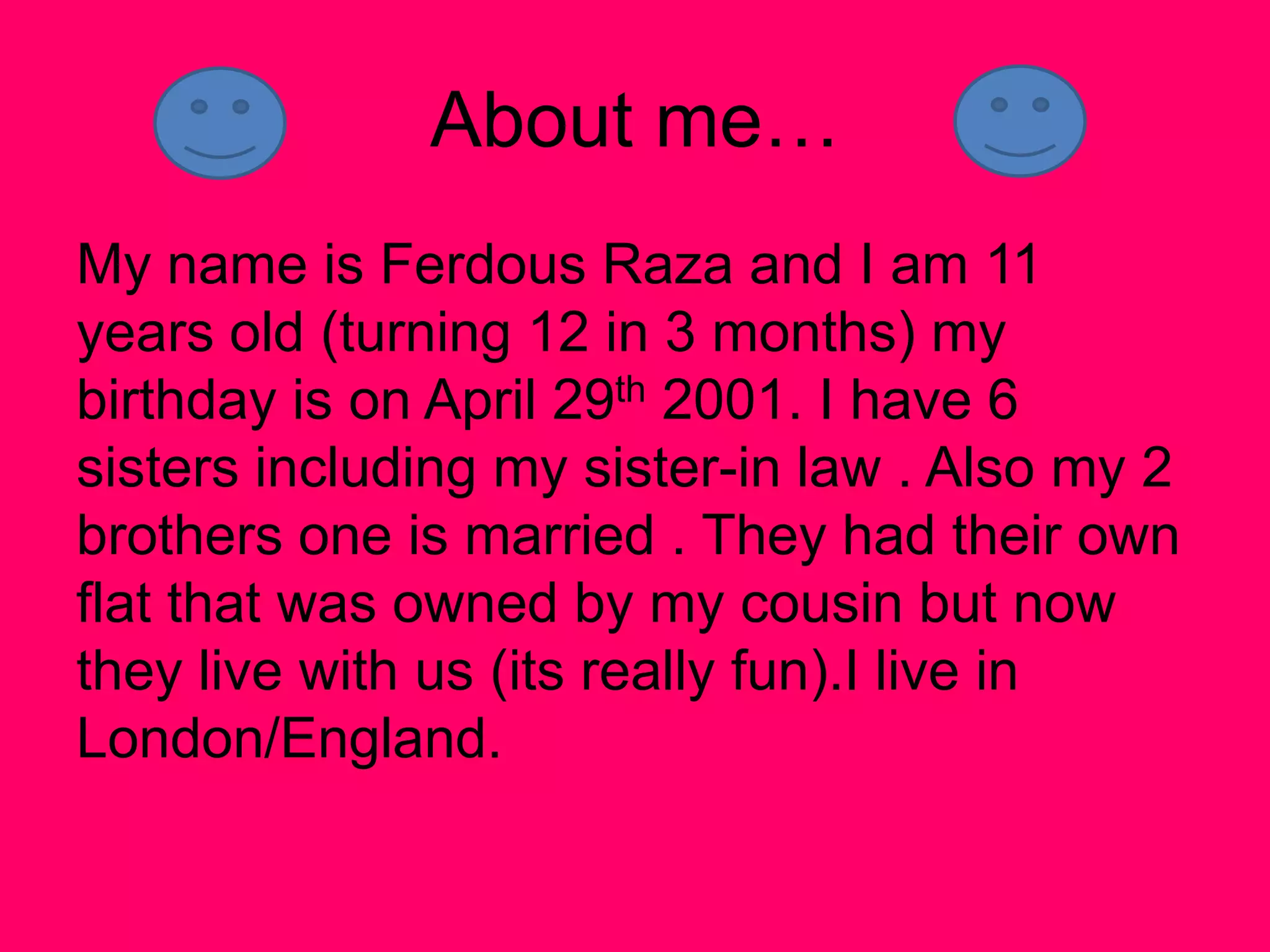 All about me ferous | PPT