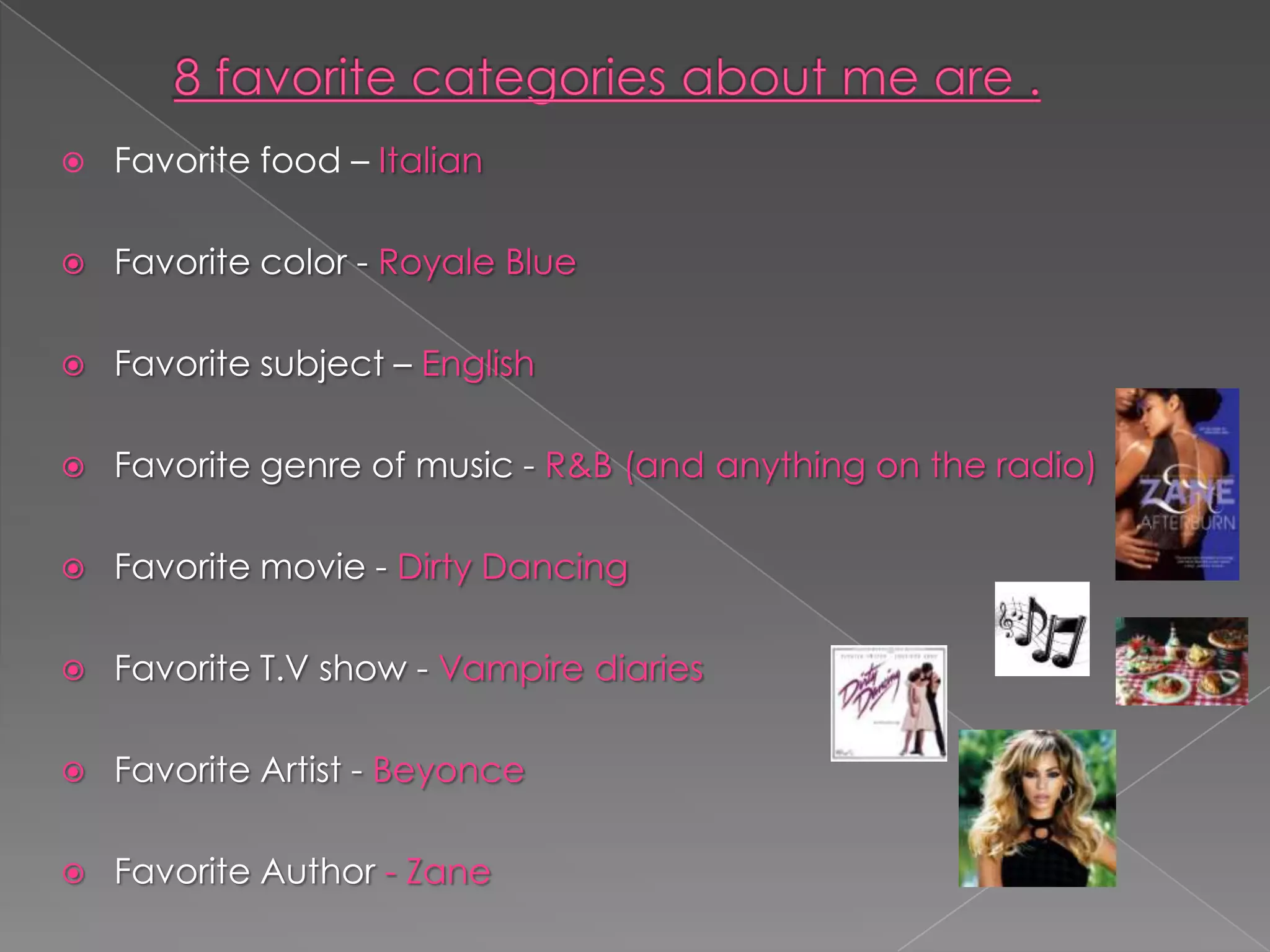 All about me power point | PPTX | Music | Entertainment