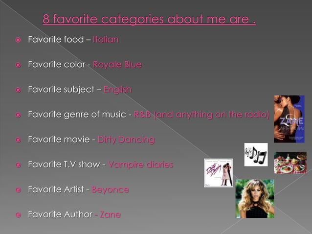 All about me power point | PPTX | Music | Entertainment