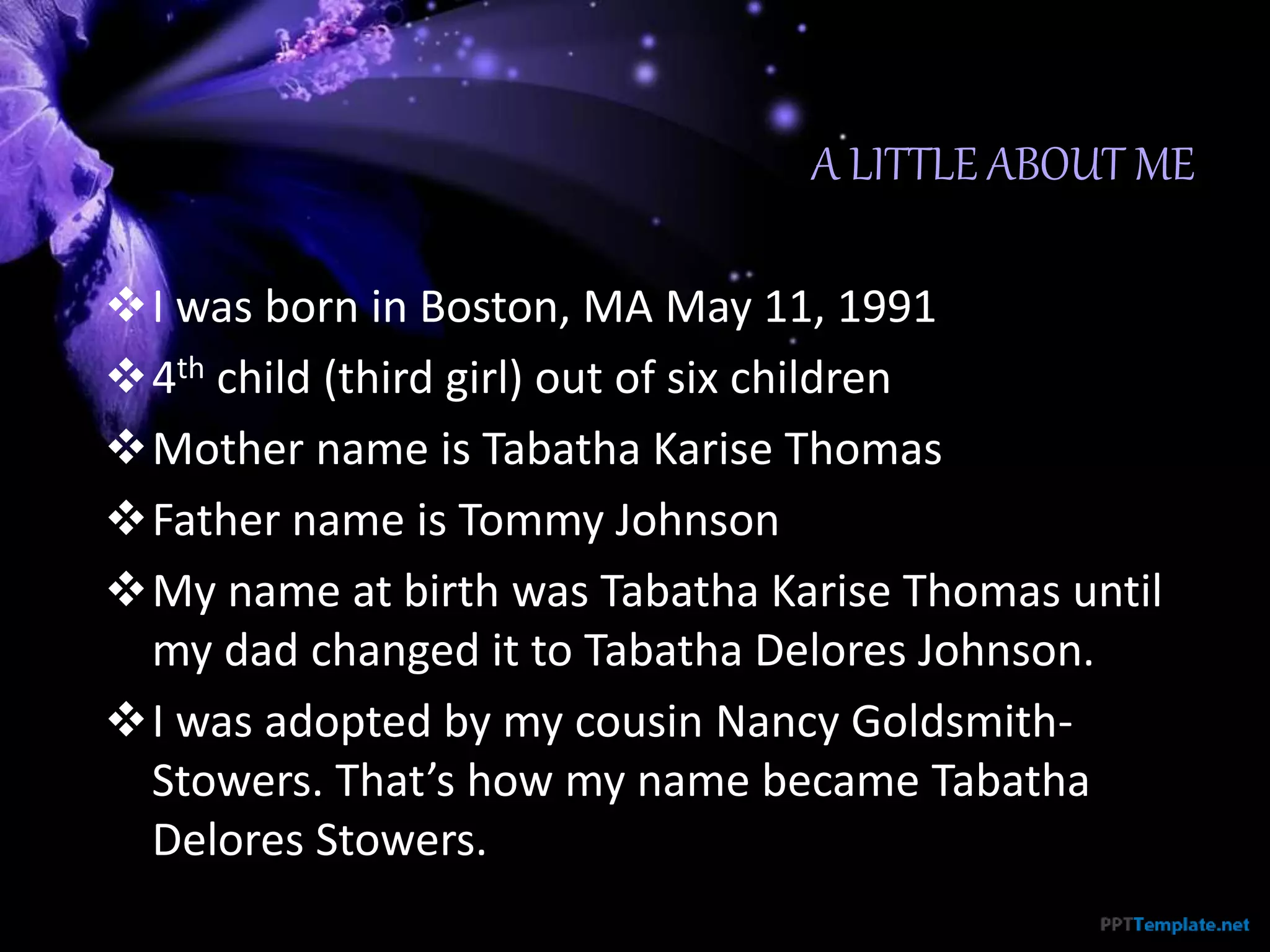 All about me tabatha stowers | PPTX