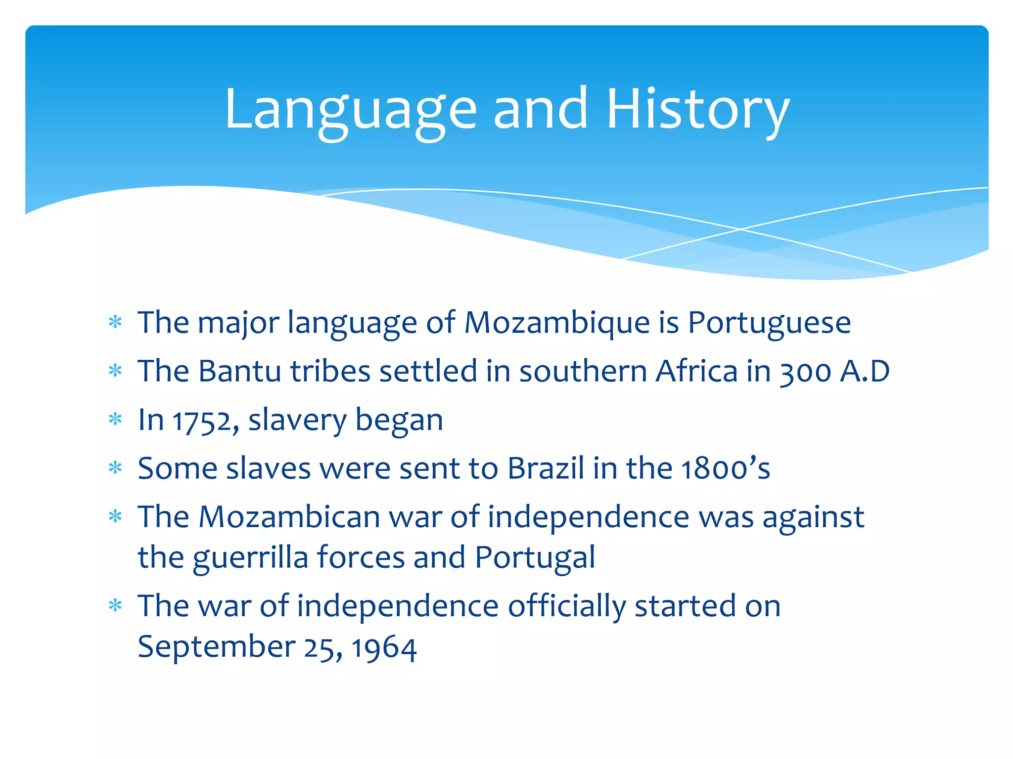 All about mozambique | PPTX