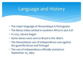 All about mozambique | PPTX