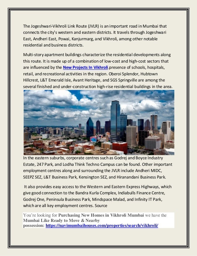 All about mumbai jvlr | PDF