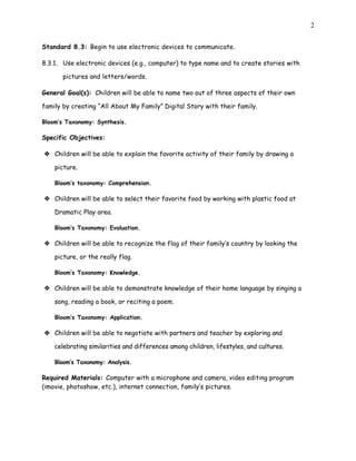 All about my family's lesson plan | DOC