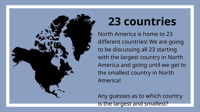 All about North America Country Social Studies Geography Presentation ...