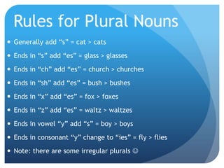 All about Nouns | PPTX