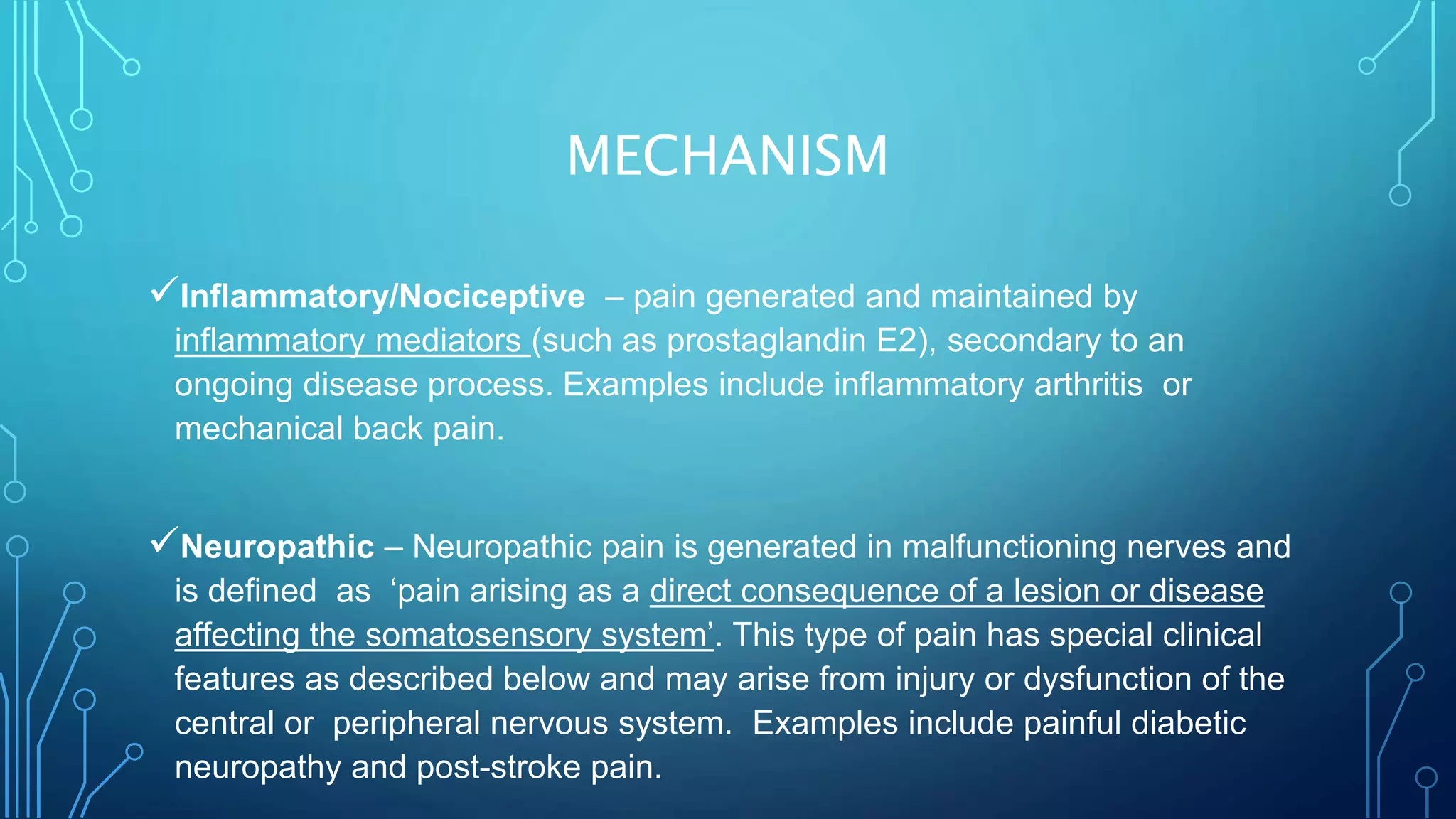 pain physiology , pathology, types , assessment, management , recent ...