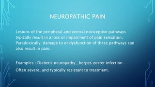 pain physiology , pathology, types , assessment, management , recent ...