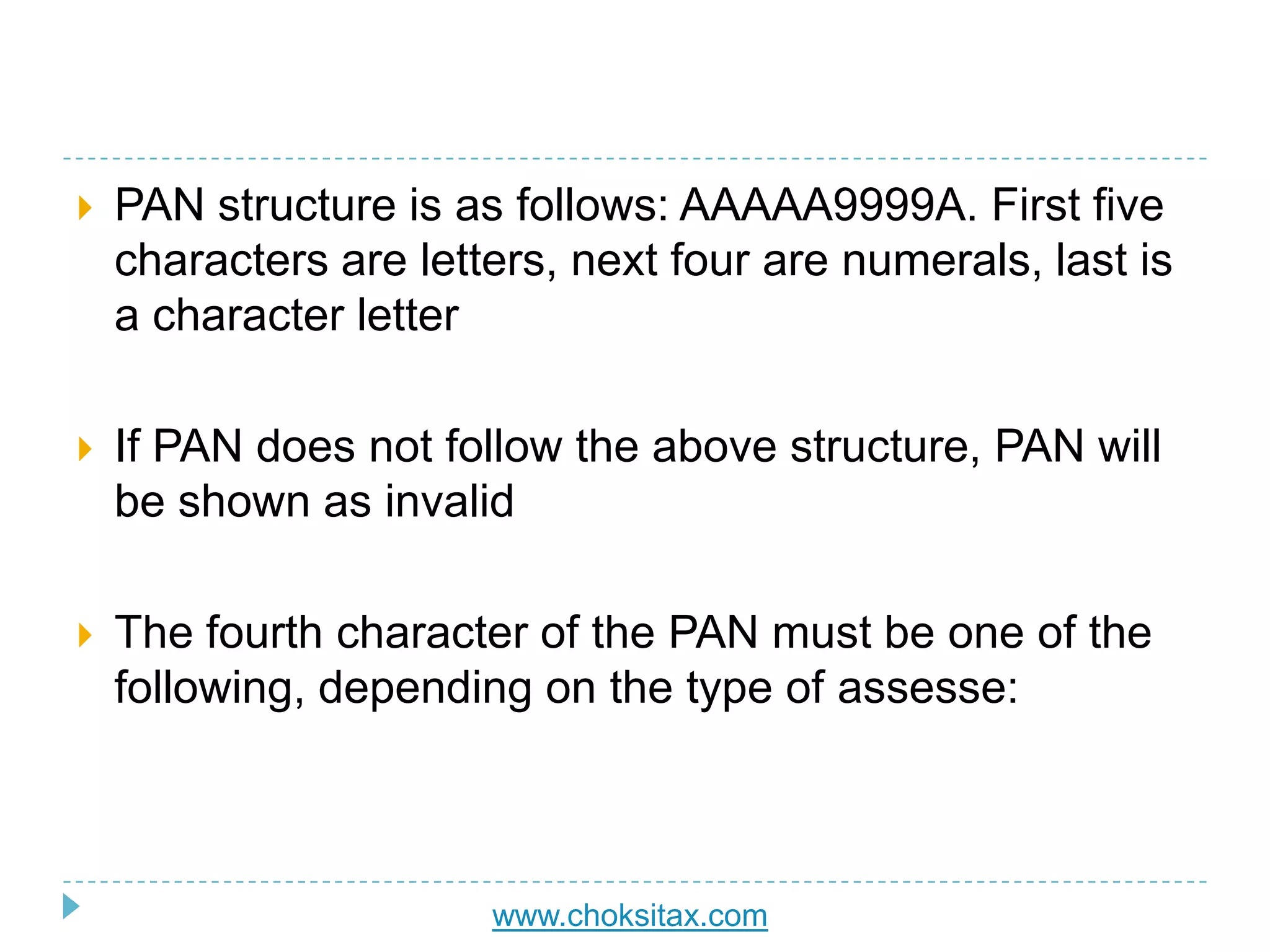 All about Permanent Account Number (PAN) | PPTX
