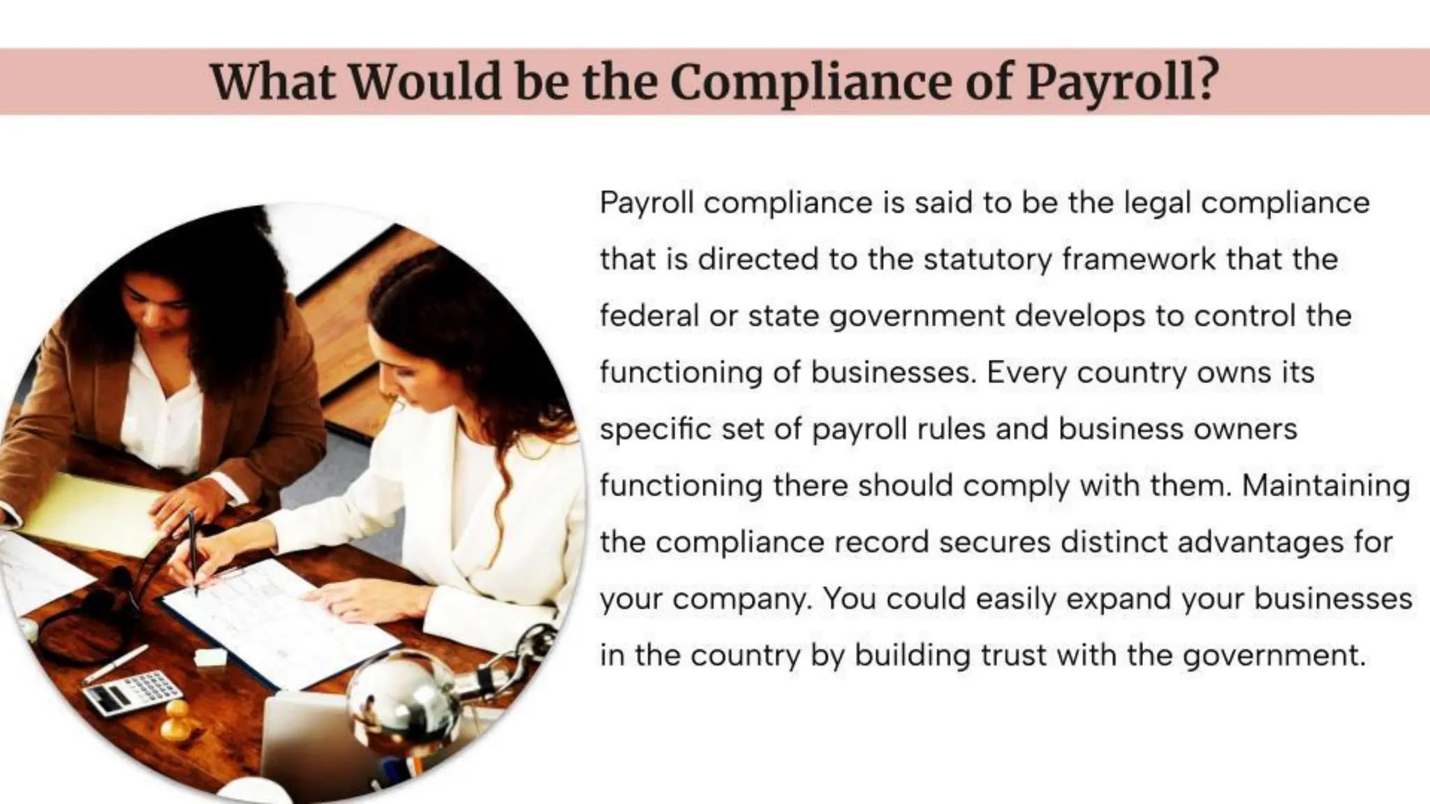 Brief Information About Payroll Compliance: Benefits, Rules, and Laws | PPT