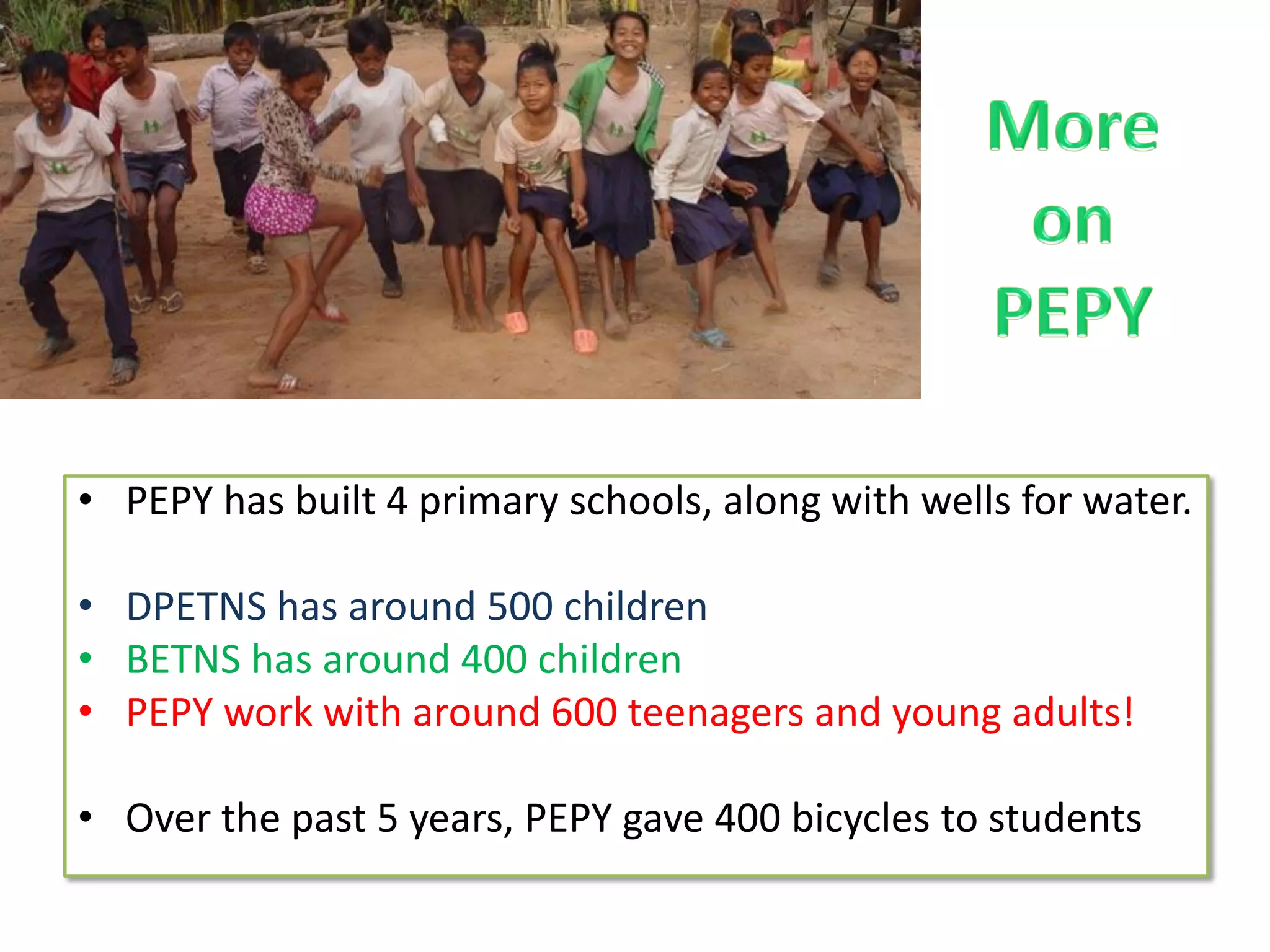 A presentation on PEPY for junior classes in ETNS | PDF