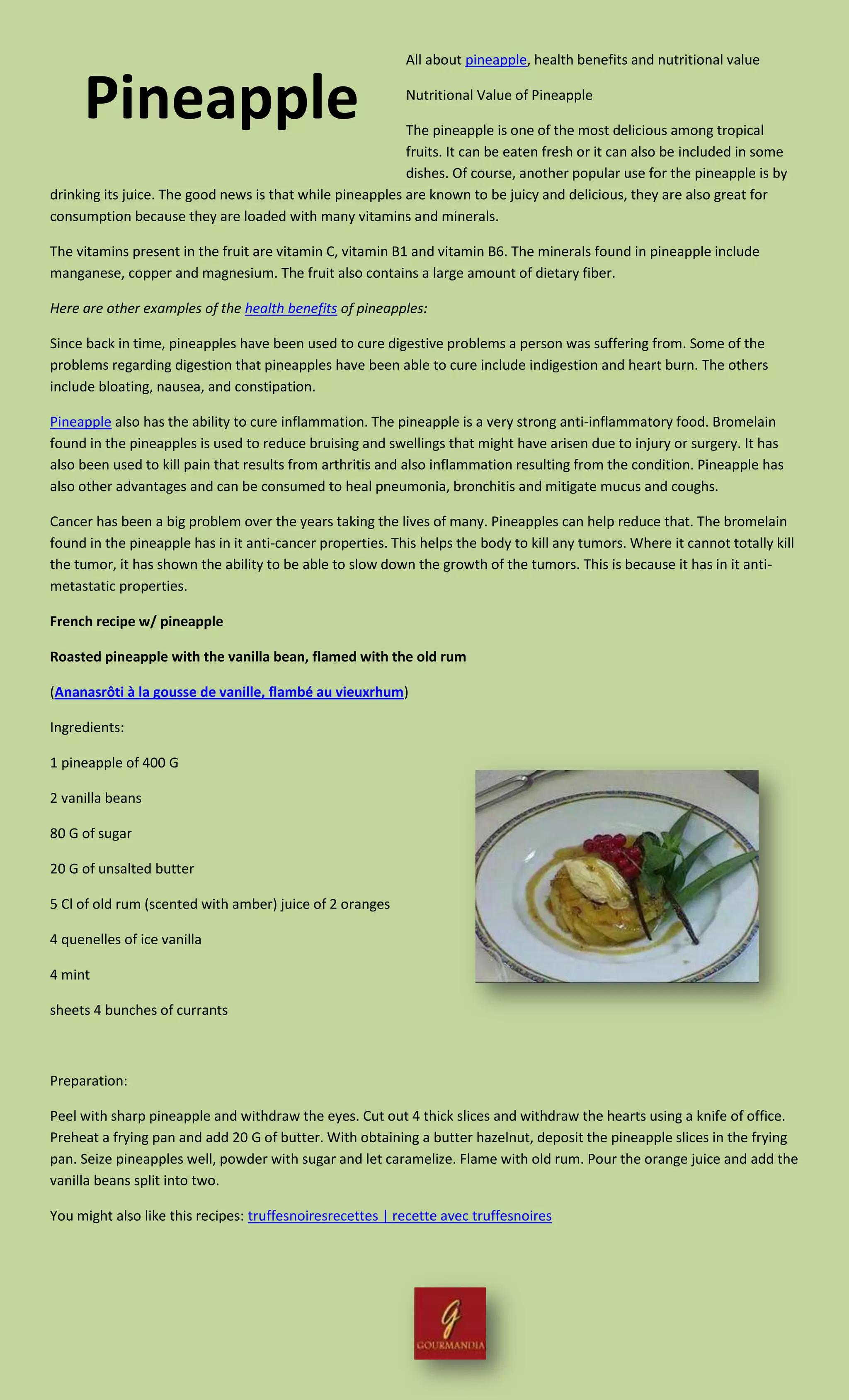 All about pineapple | DOCX