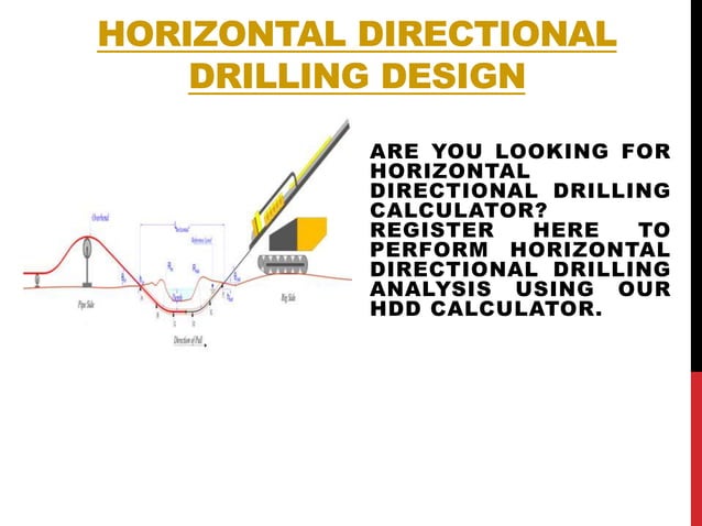 Horizontal Directional Drilling Calculator | all about pipelines | PPTX ...