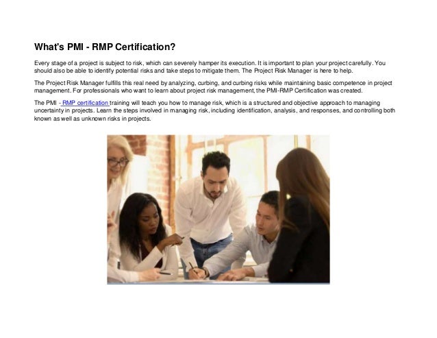 All About Pmi Rmp Certification Ppt