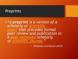 All about preprints | PPT