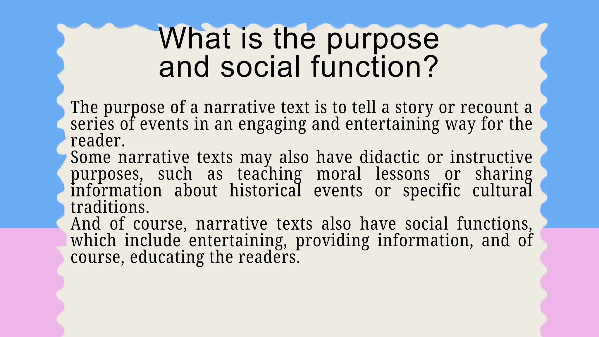 NARRATIVE TEXT PRESENTATION POWERPOINT FOR HIGH SCHOOL | PPT