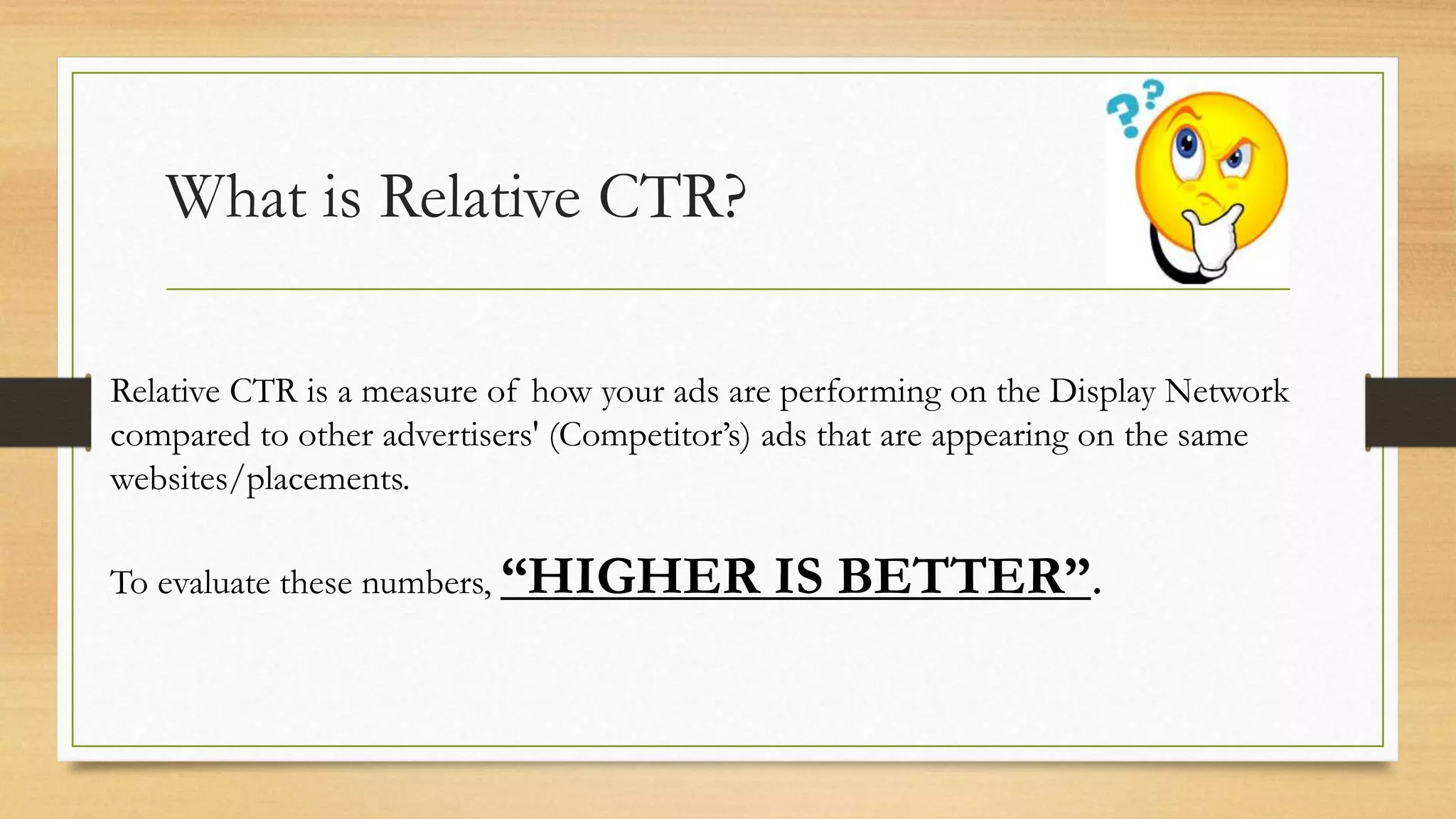 All about relative ctr | PPT
