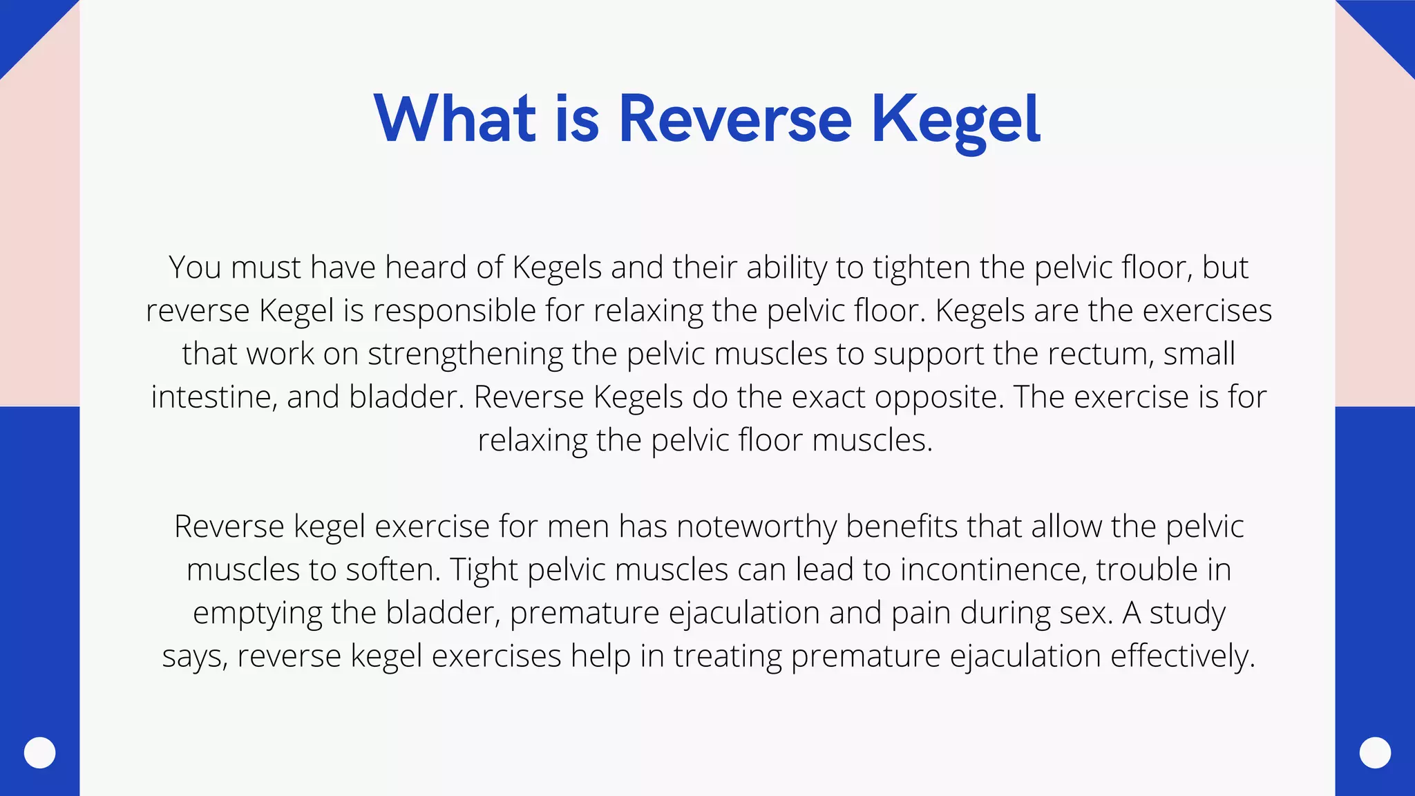 Reverse Kegels and its Benefits in Curing ED. | PDF