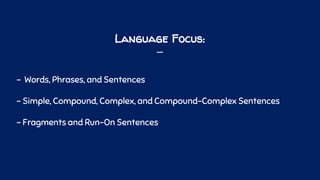 All about sentences | PPTX